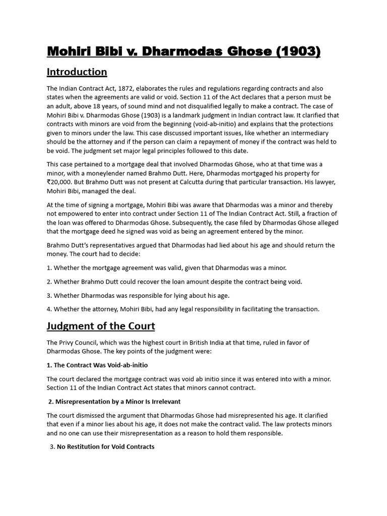 Vidhi Daga 701 B3 Tute Assignment Law | PDF | Void (Law) | Misrepresentation