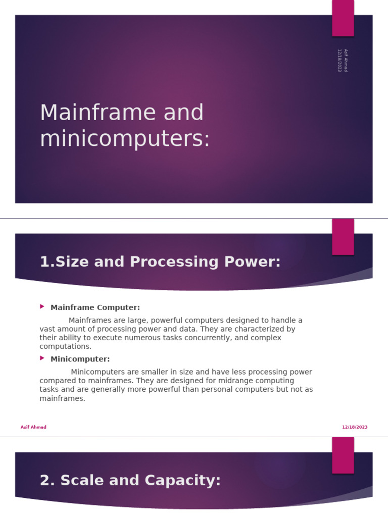 Mainframe and Minicomputers | PDF | Mainframe Computer | Scalability