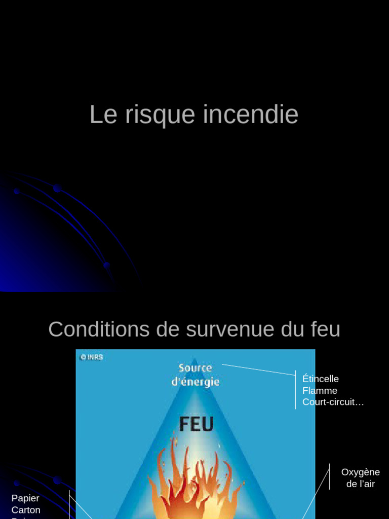 Le Risque Incendie | PDF | Feu