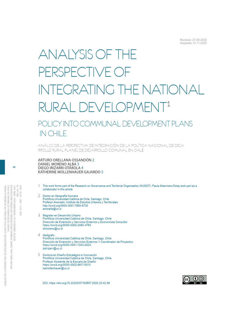 2020_Ossandon | PDF | Rural Development | Rural Area