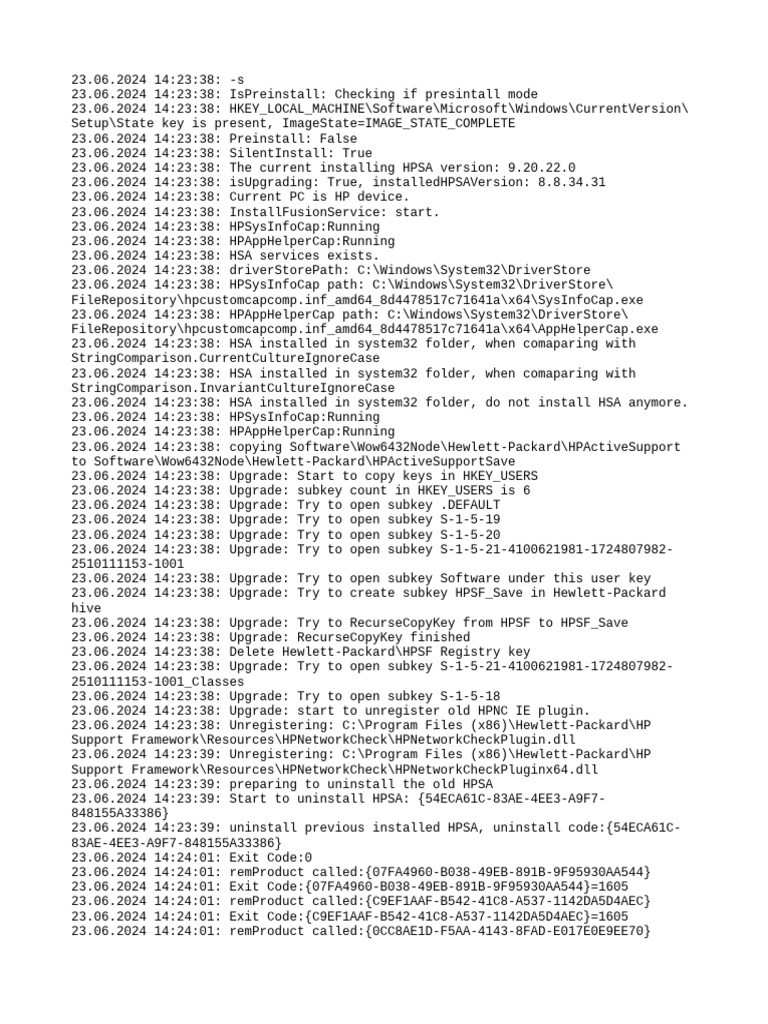 HPSA Setup 20240623-142415 | PDF | Windows Registry | Utility Software