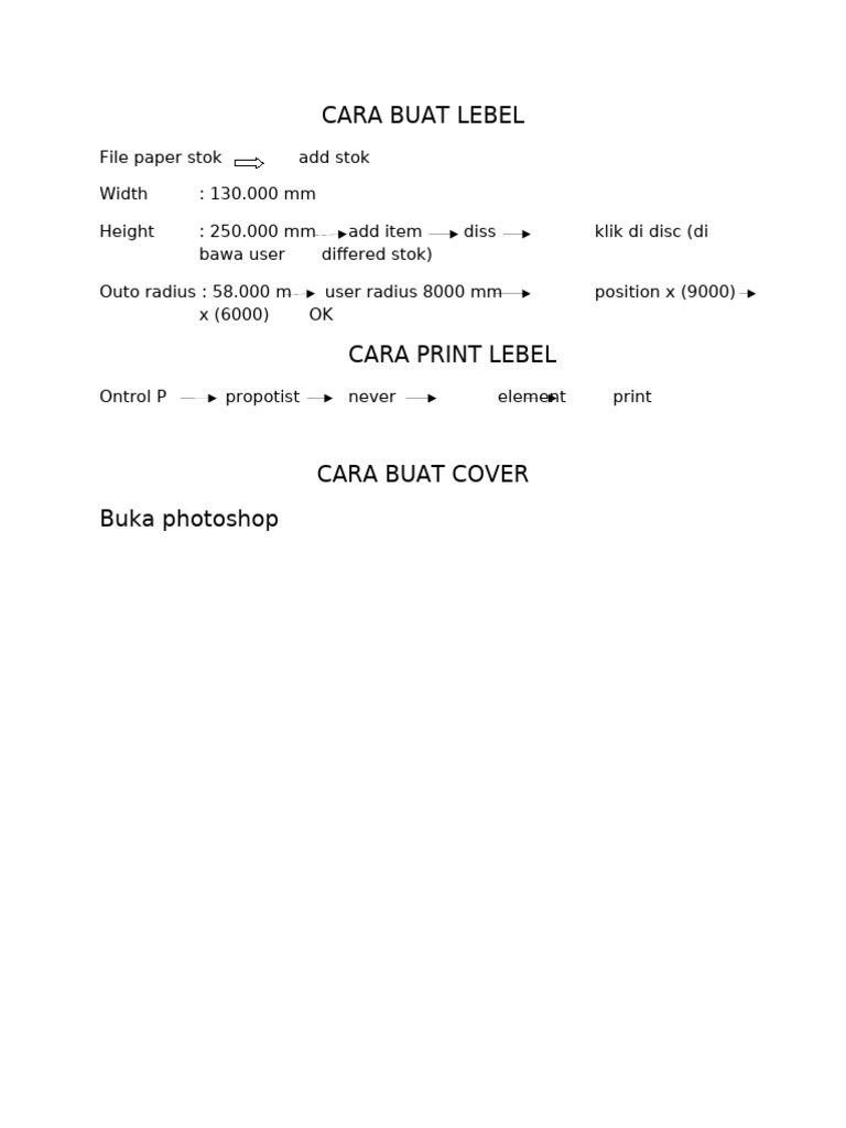 Cara Buat Lebel | PDF