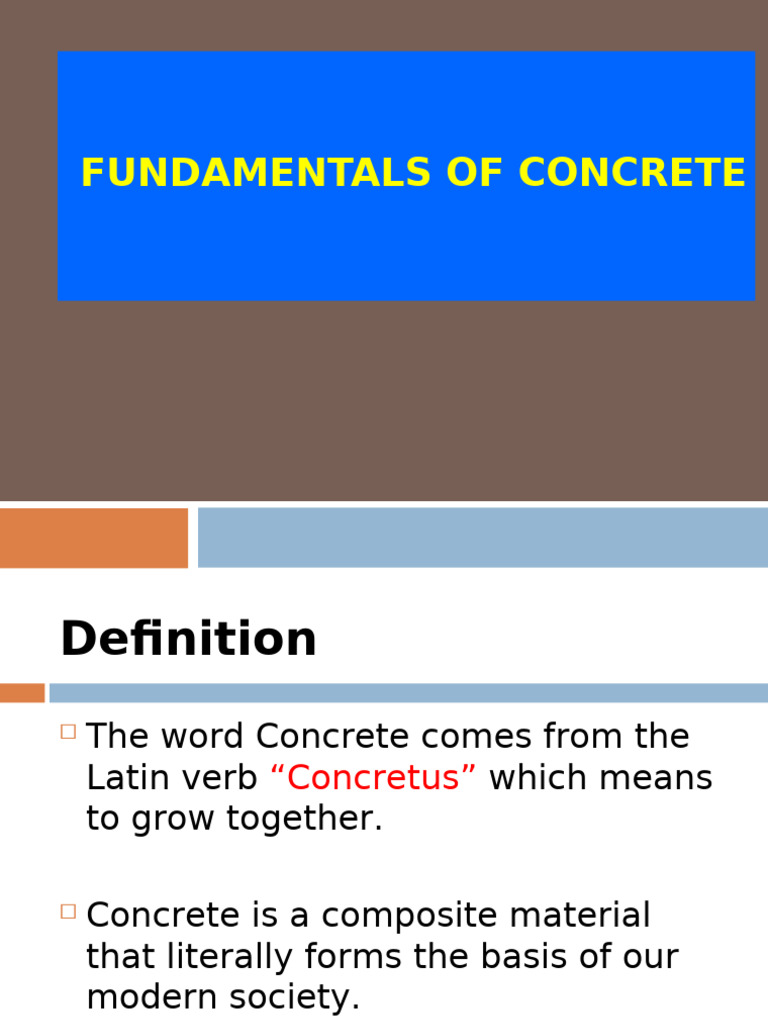 Concrete Fundamentals and Strength Factors | PDF | Concrete | Strength ...