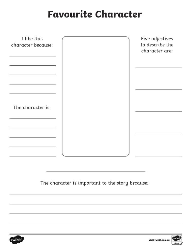 au-l-53575g-favourite-character-worksheet-editable | PDF