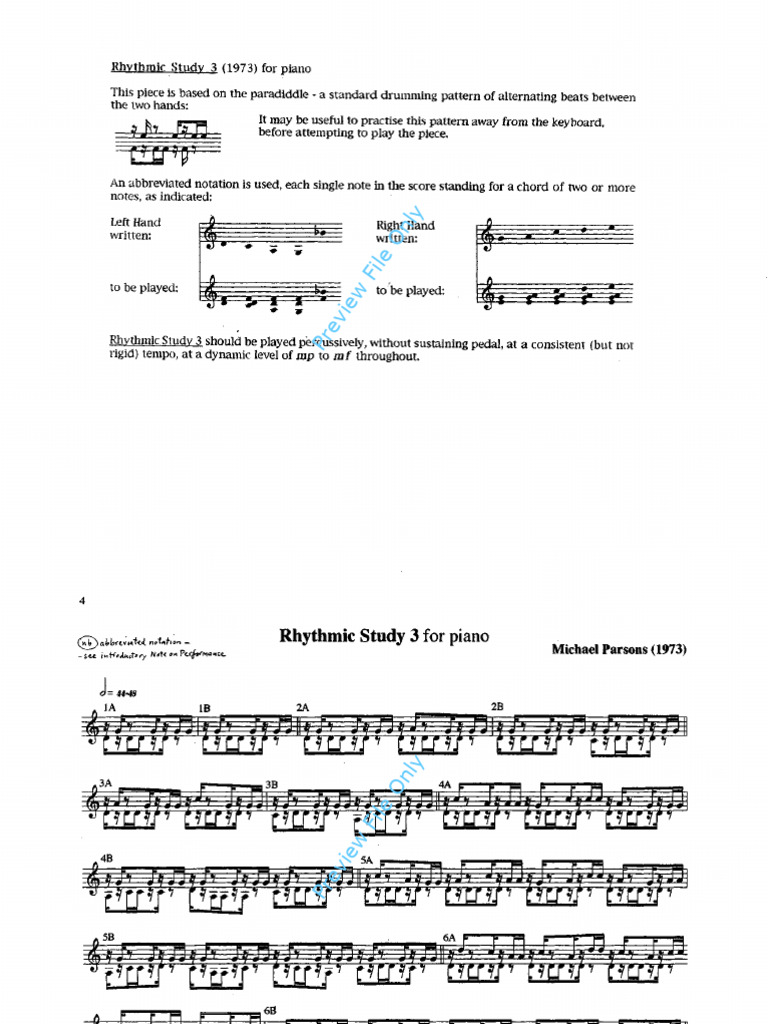 PARSONS rhythm studies 3 | PDF