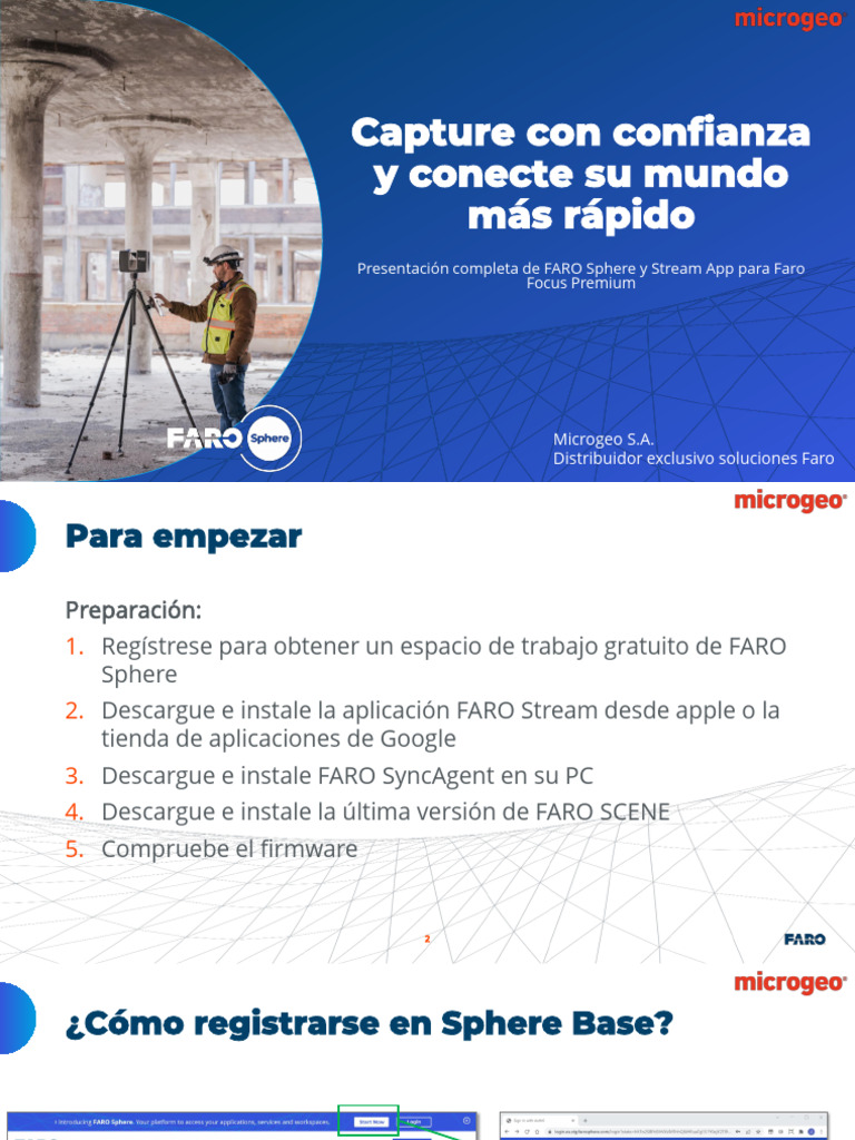 Guía Rápida para FARO Sphere y Stream | PDF | Computación en la nube | Streaming Media