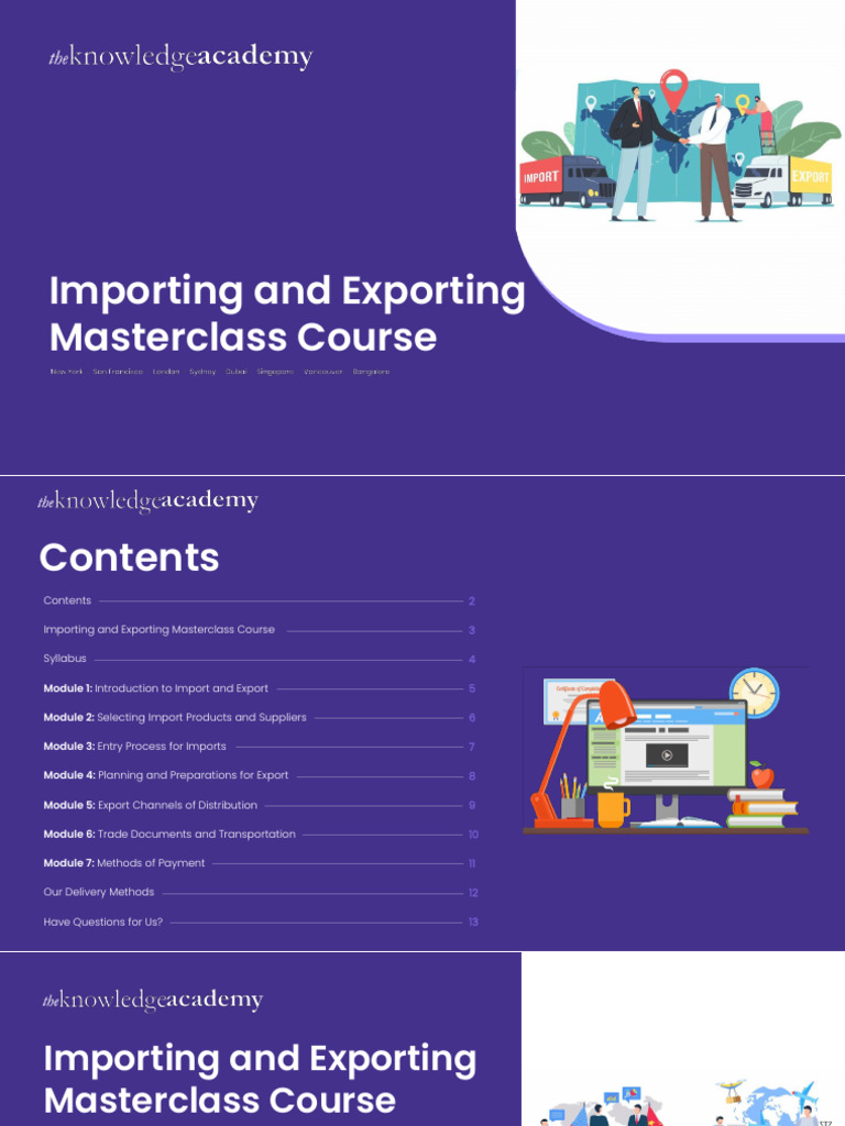 Importing and Exporting Masterclass Course | PDF | Exports | Imports