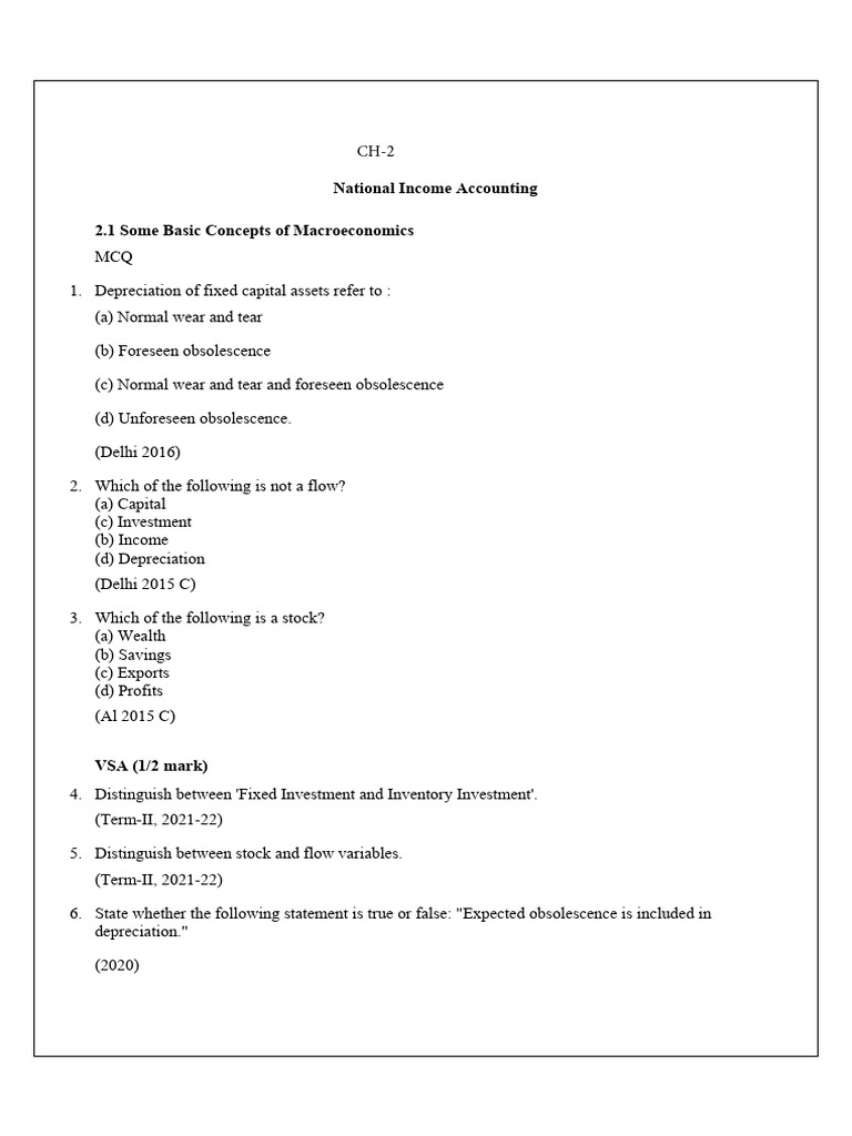 Class 12 Economics Part-1 Cbse Pyq Chapter Wise Topic Wise | PDF ... Class 12 Economics Part-1 Cbse Pyq Chapter Wise Topic Wise | PDF ...