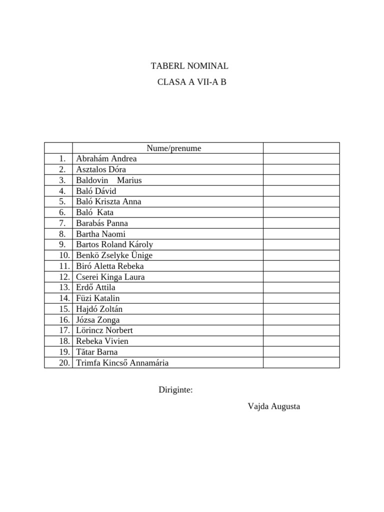 Vii b Tabel Nominal | PDF