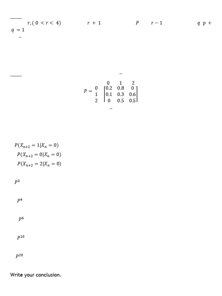 Sheet 5-1 (Markov Chain) | PDF