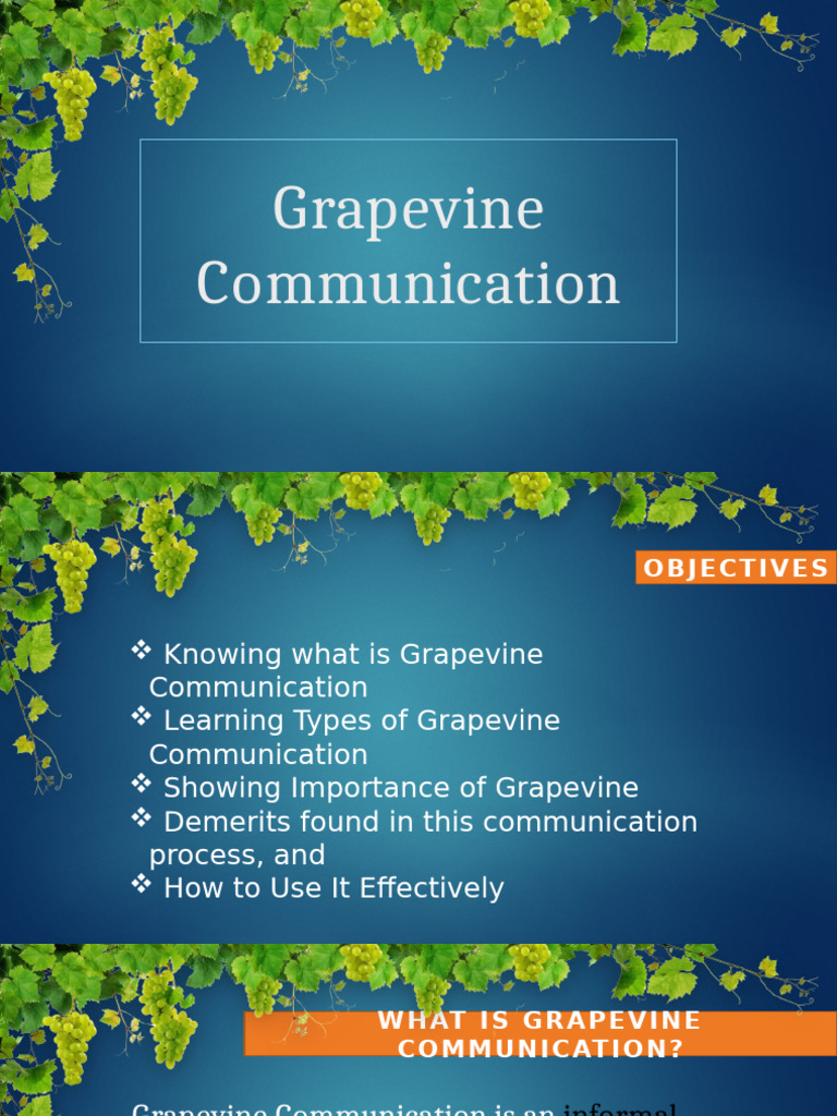 Grapevine Communication | PDF | Communication | Information