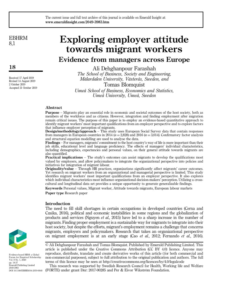 mig1 | PDF | Immigration | Structural Equation Modeling