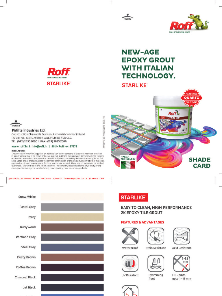 Roff Starlike Shade Card | PDF