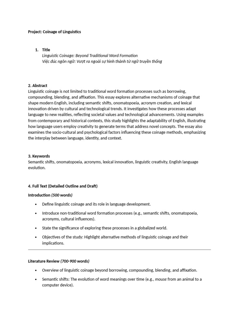 Coinage | PDF | Linguistics | Semantics