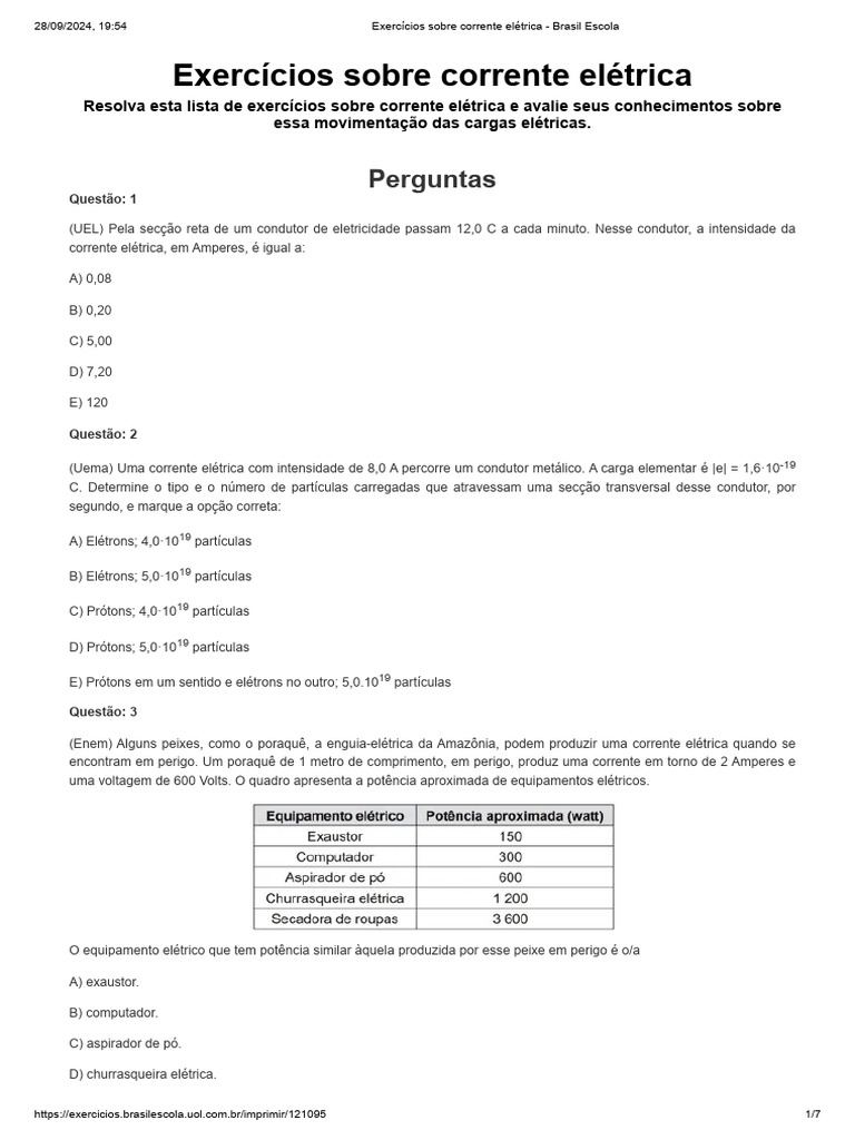 Corrente Eletrica | PDF | Corrente elétrica | Eletricidade