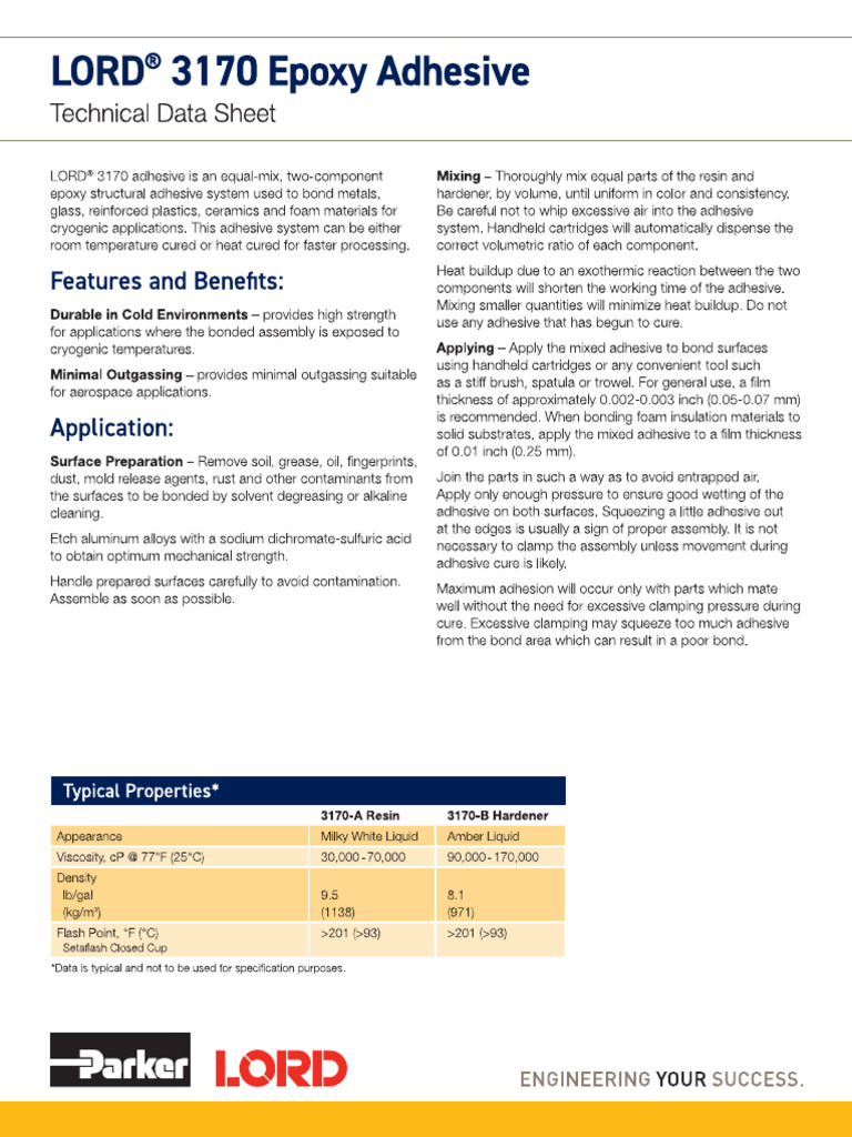 Lord 3170 Two Part Epoxy | PDF