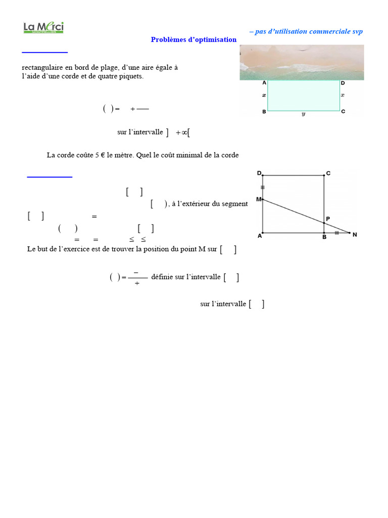 Problèmes d'optimisation corrigés | PDF | Géométrie euclidienne ...