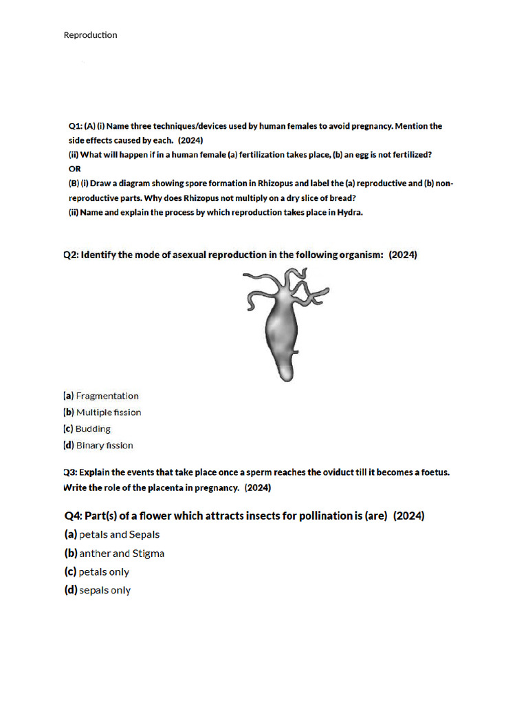 Reproduction Test | PDF