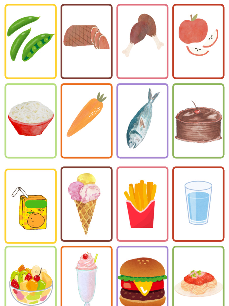 Food Flashcards | PDF