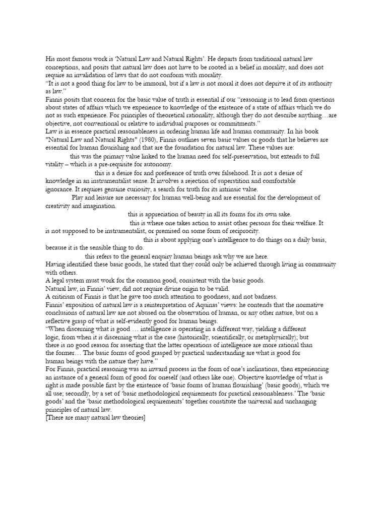 John Finnis | PDF | Natural Law | Reason