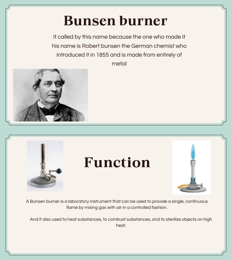 Bunsen Burner: Origin and Function | PDF