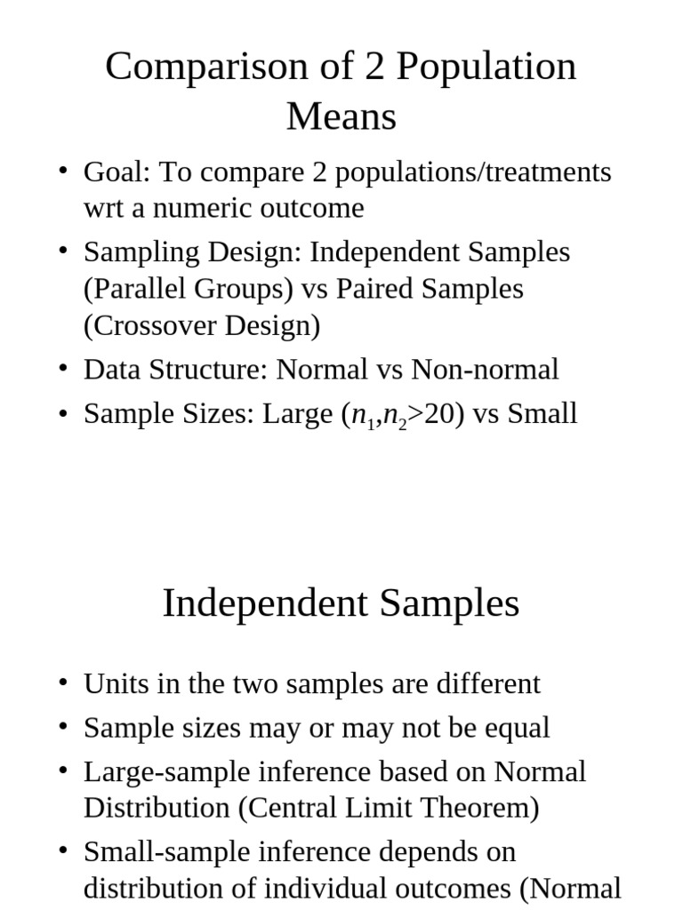 mean2 | PDF | Statistical Hypothesis Testing | Confidence Interval