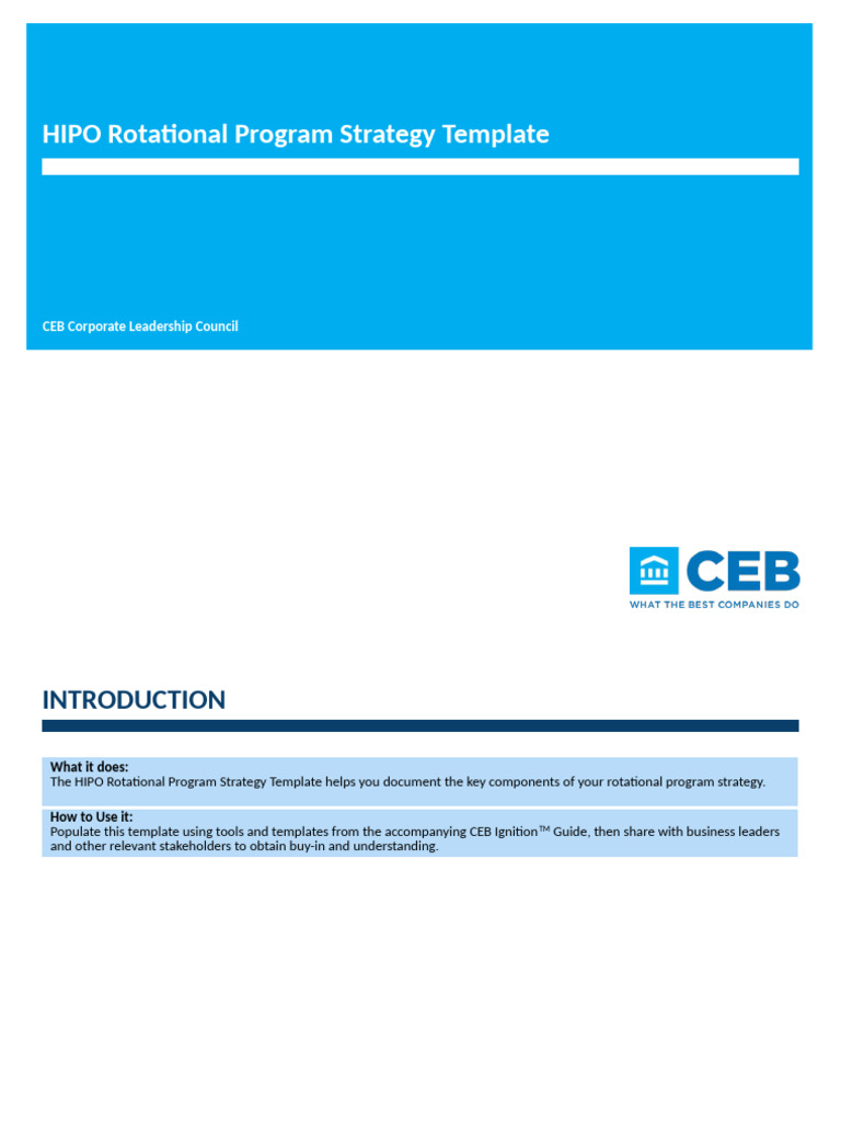 1 HIPO Rotational Program Strategy Template | PDF | Employee Retention ...