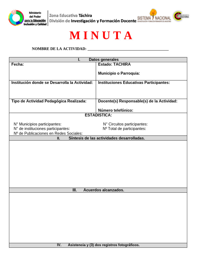 Formato de Minuta Clifpm | PDF