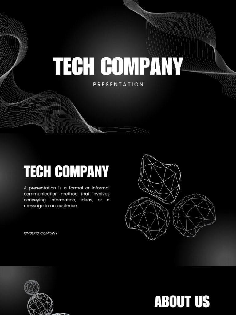 Black and White Modern Tech Company Presentation | PDF