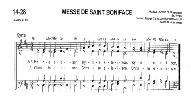 Kyrie (Messe de Saint-Boniface) | PDF