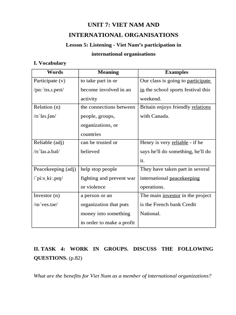 U7 - Listening Handout | PDF