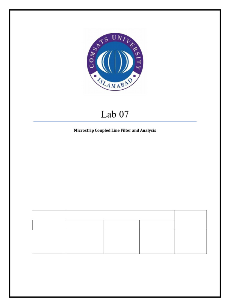 lab7 | PDF | Transmission Line | Electrical Engineering