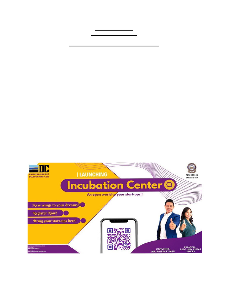 Launch of Shivaji College Incubation Center | PDF | Startup Company ...