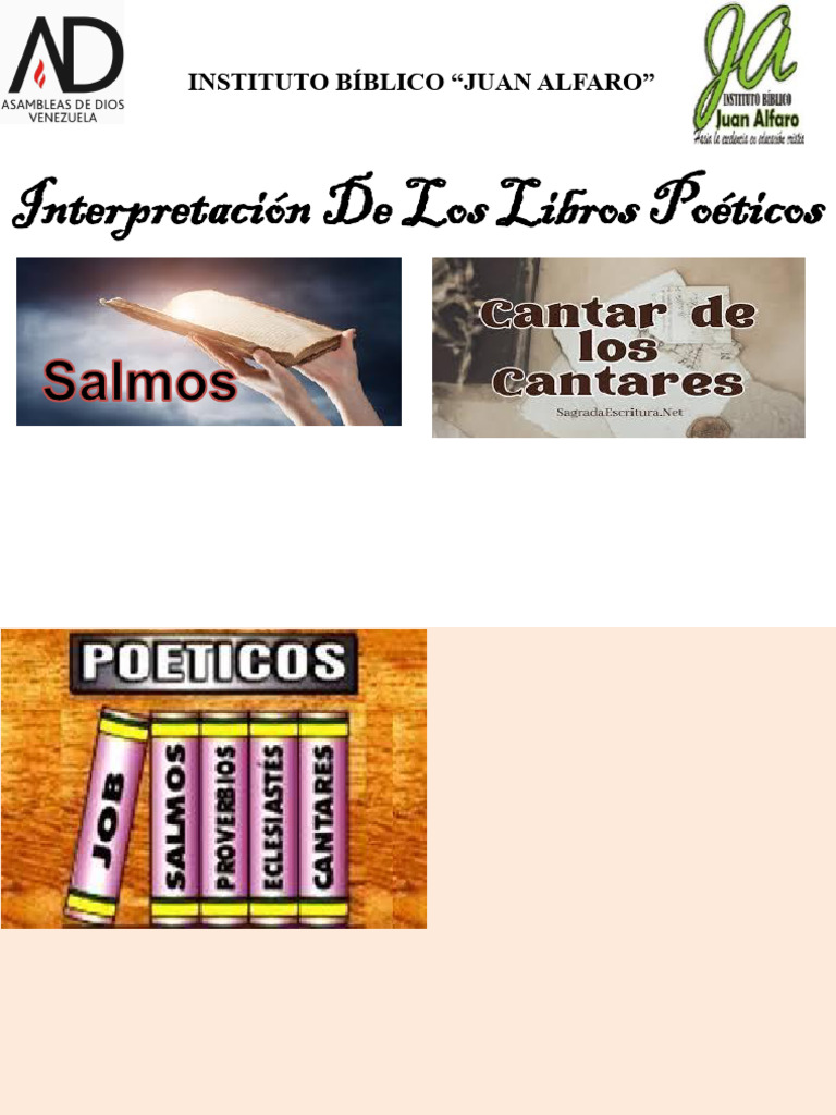 Interpretaciòn de Libros Poeticos Corregida SIIII | PDF | Salmos | Poesía