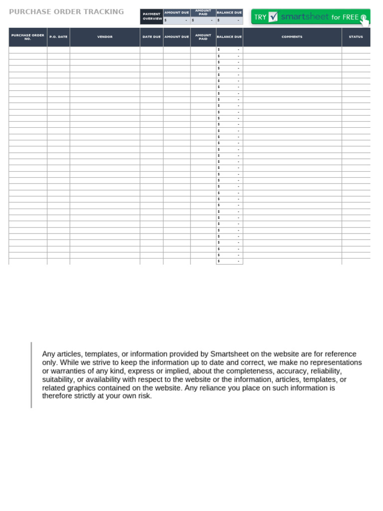 Purchase Order Tracking Template | PDF | Private Law