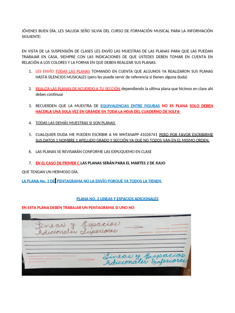 Tareas de Música para Casa | PDF