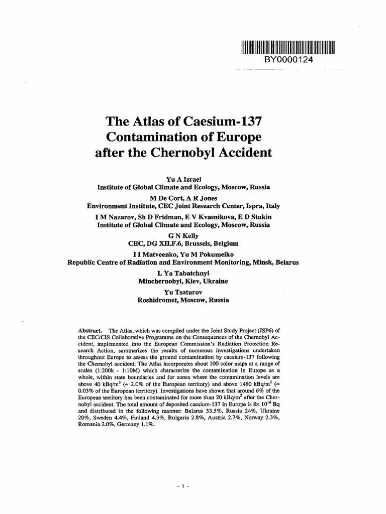 Chernobyl's Caesium-137 Impact Atlas | PDF | Geographic Information ...