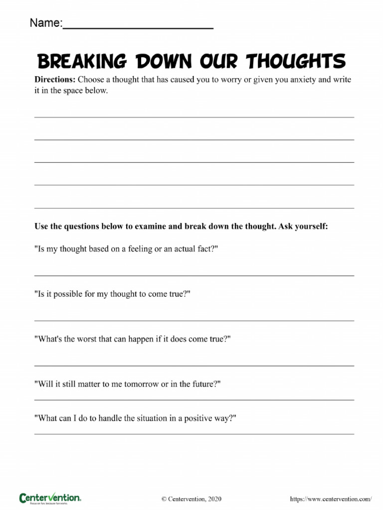 Breaking Down Thoughts | PDF