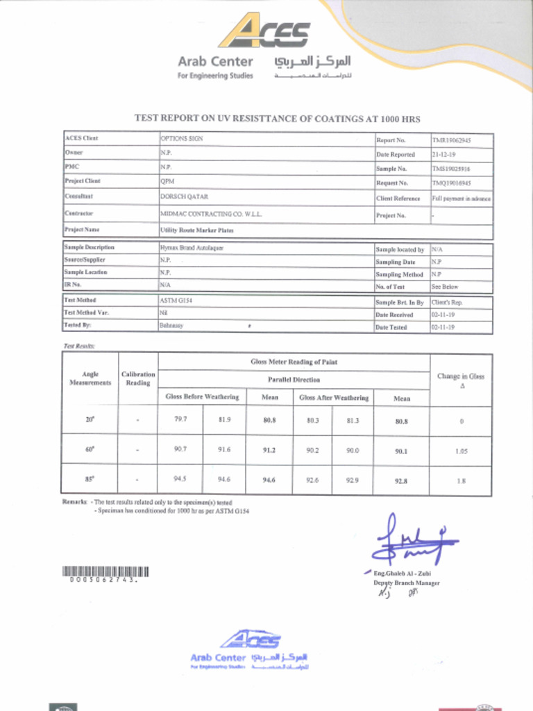UV Test Report | PDF