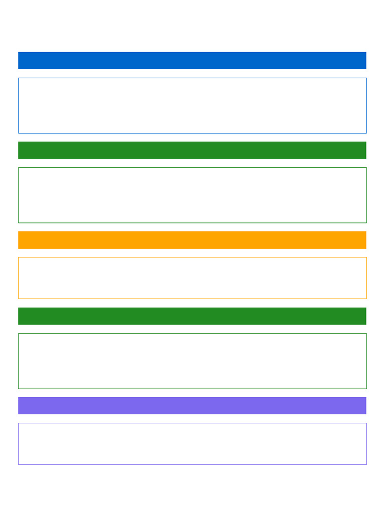 Color Coded Timetable | PDF