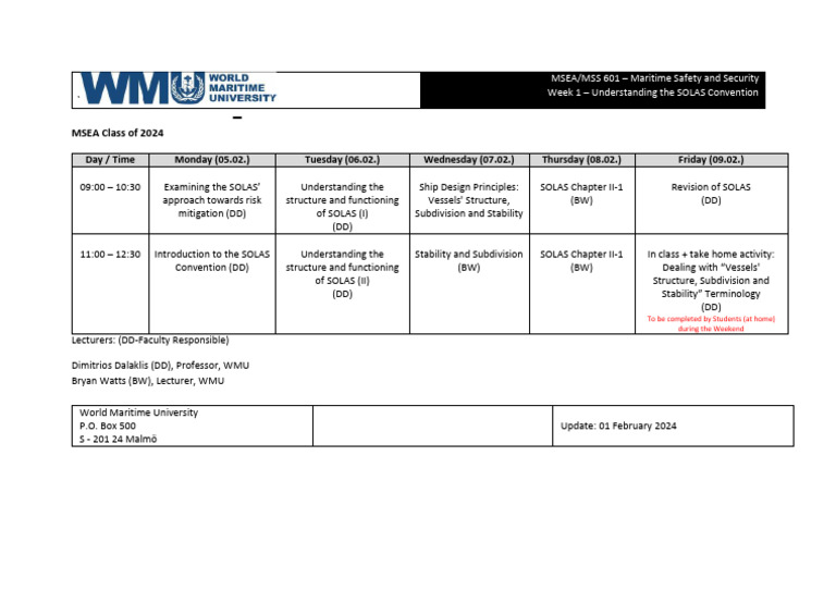 MSS 601 Course_Plan_2024_Week_1 | PDF