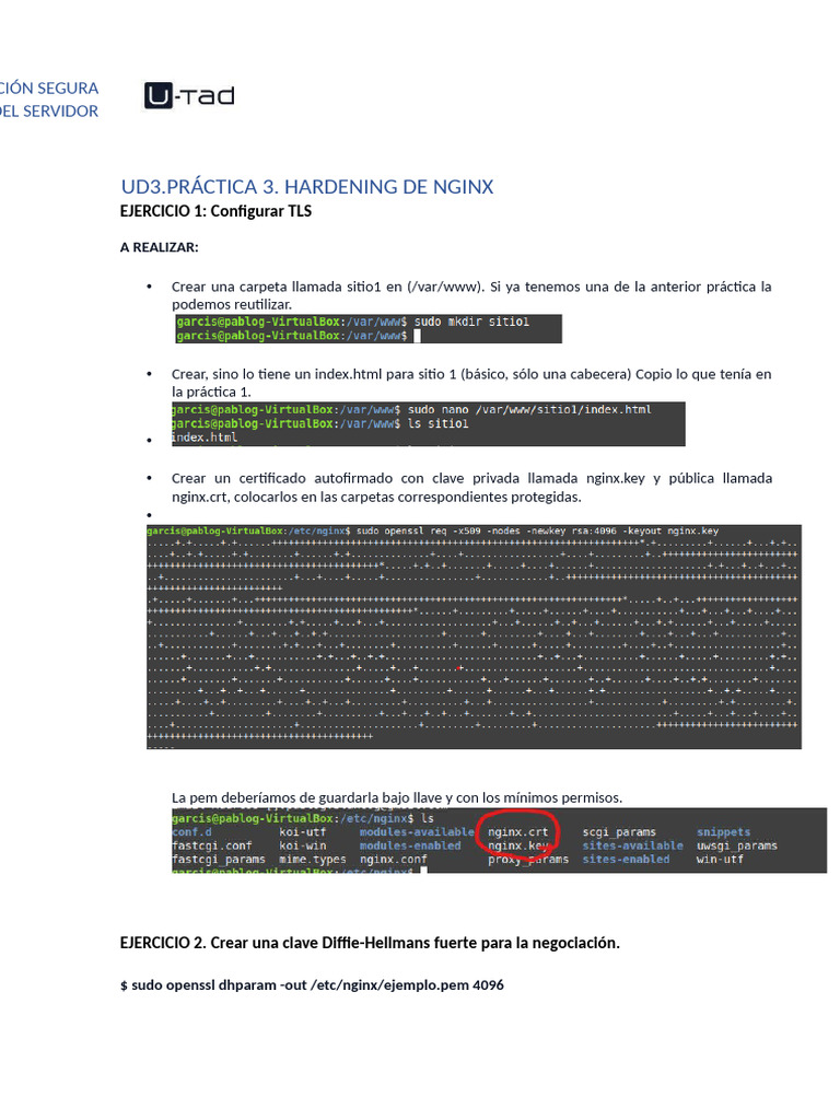UD3. Práctica 3. Hardening Nginx | PDF | Transport Layer Security | Cortafuegos (informática)