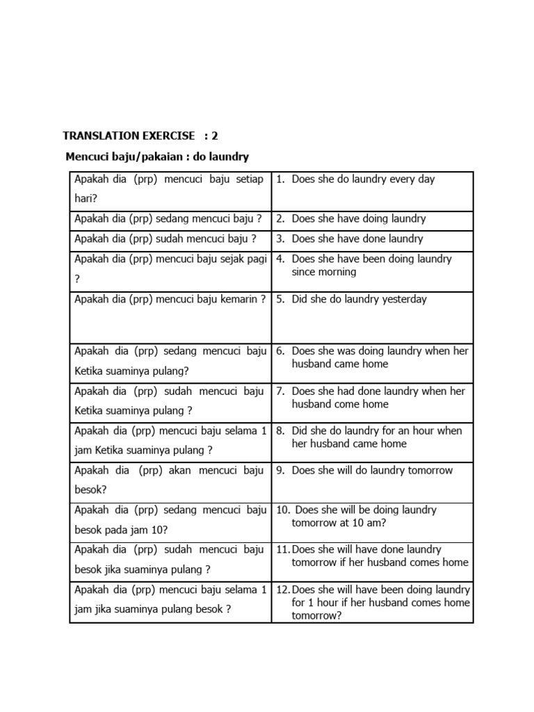 TRANSLATION EXERCISE 2 FOR NURSES (2) | PDF