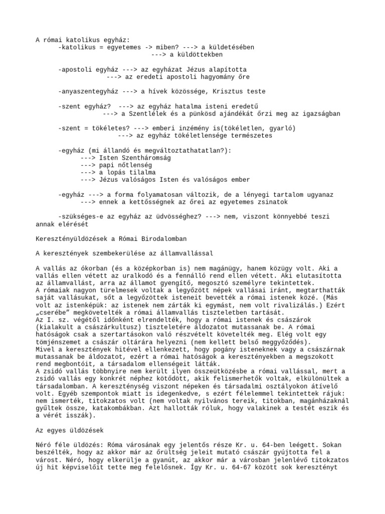 A Római Katolikus Egyház | PDF
