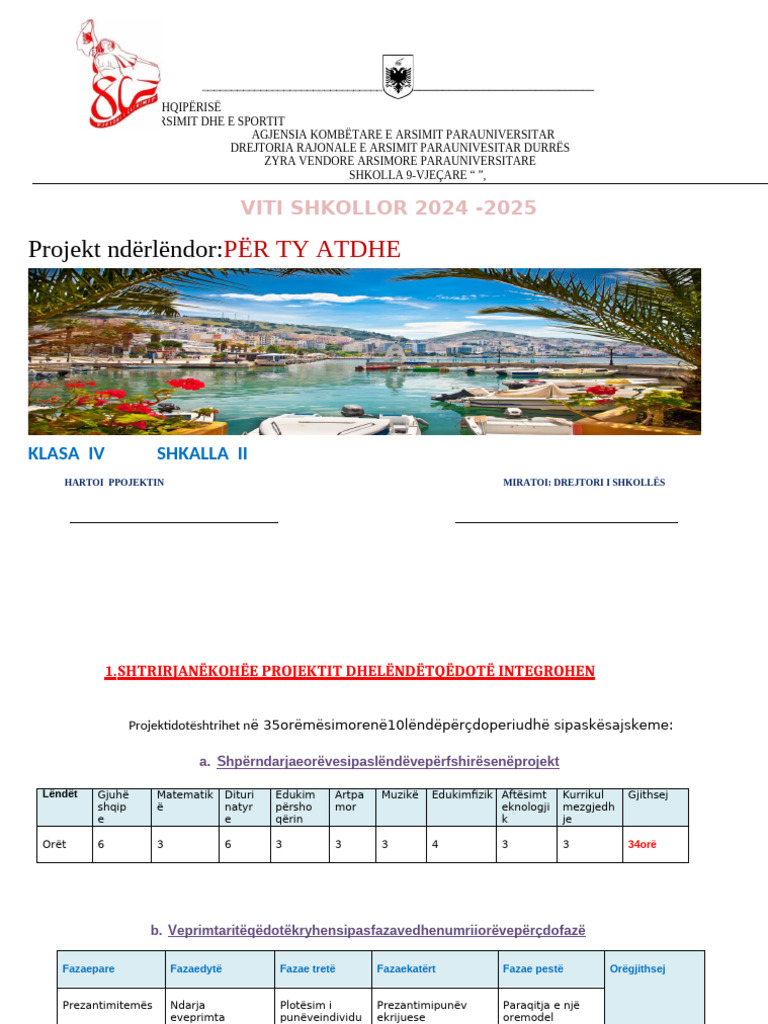 Klasa 5 Projekte Lendore 2022-2023 | PDF