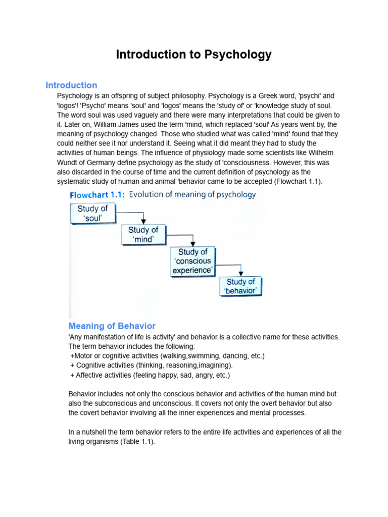 Introduction to Psychology | PDF | Psychology | Applied Psychology