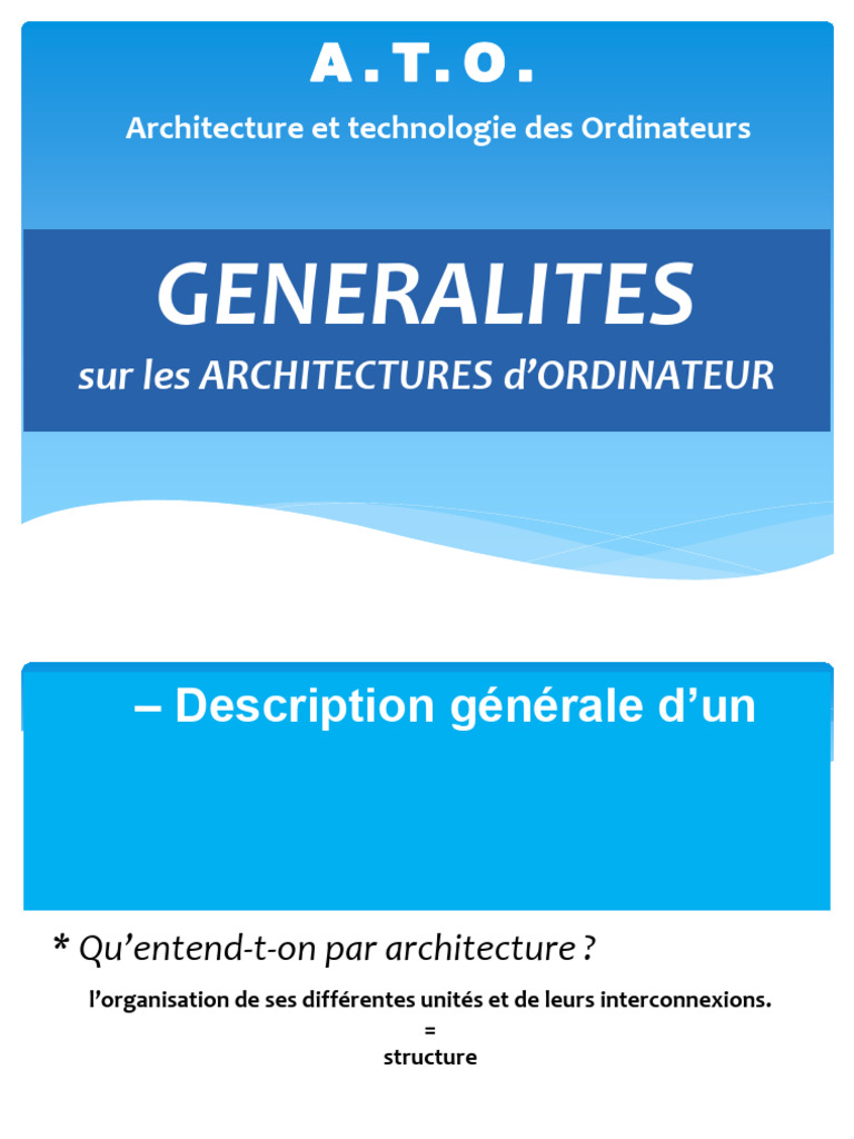 Présentation CH2 Architecture | PDF | Système d'exploitation | Microsoft Windows