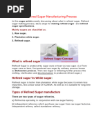 Refined Sugar Manufacturing Process Guide | PDF | Brown Sugar | Sugarcane