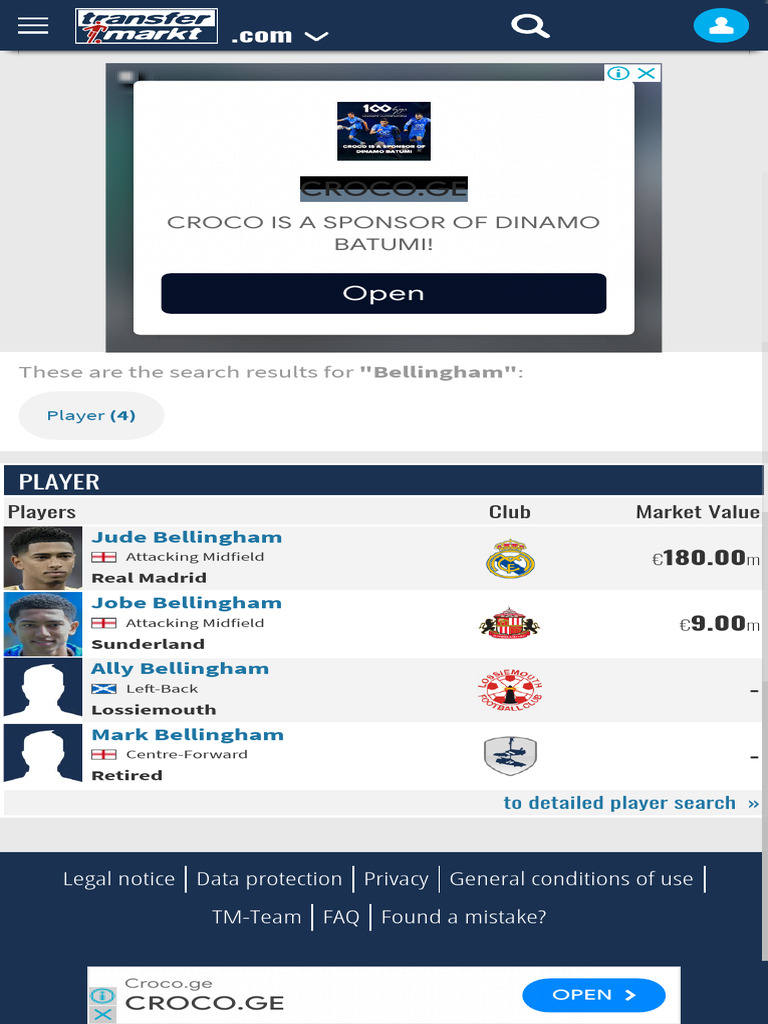 Search Result Transfermarkt | PDF