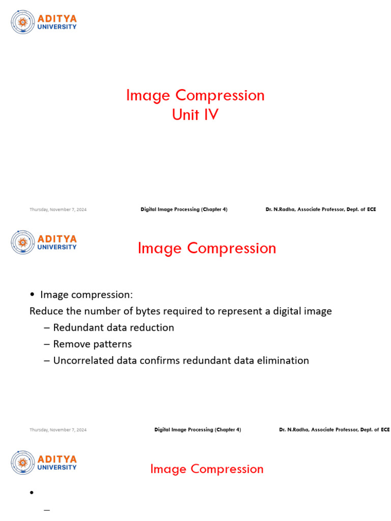 Image Compression - Unit 4 | PDF | Data Compression | Code